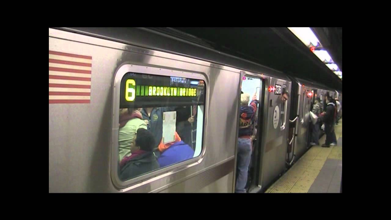 MTA 6 Train at 59th Street goïng down town Manhattan - YouTube