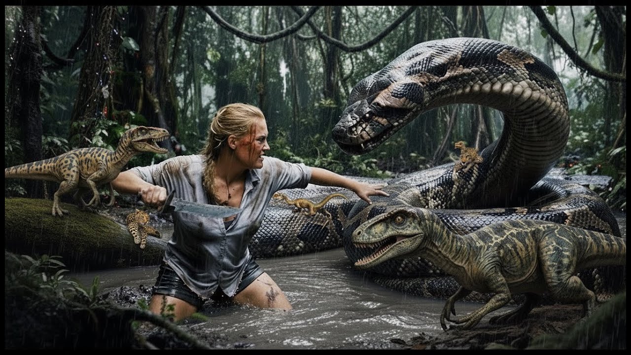 A Girl Alone Surviving In The Forest – Battle With a Giant Python - YouTube