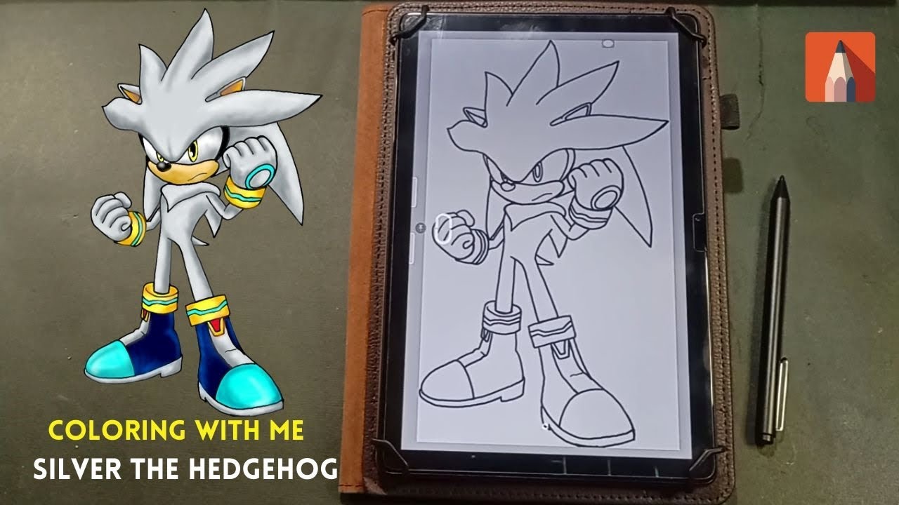 Coloring Silver The Hedgehog | Drawing Art - YouTube