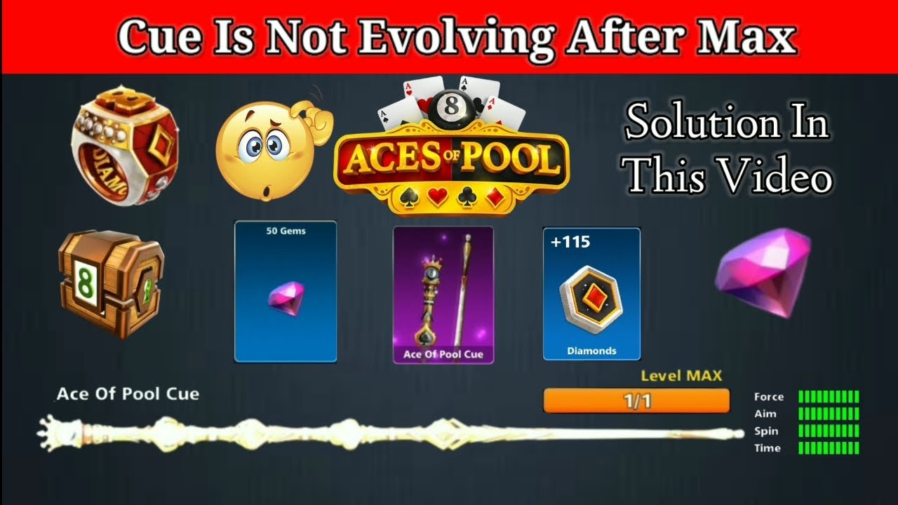 New Evolving Cue Level Max | Aces Of Pool Cue Max In 8 Ball Pool || 8 ...