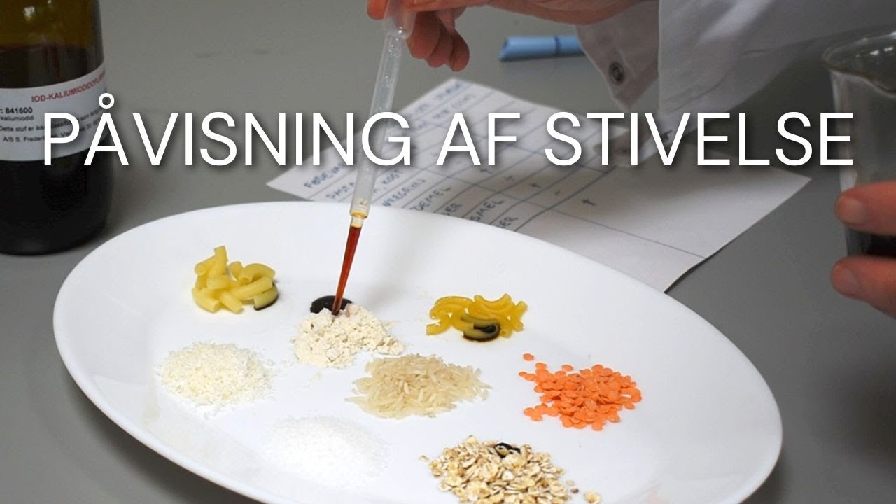 Påvisning af stivelse med iod-iod-kalium - YouTube