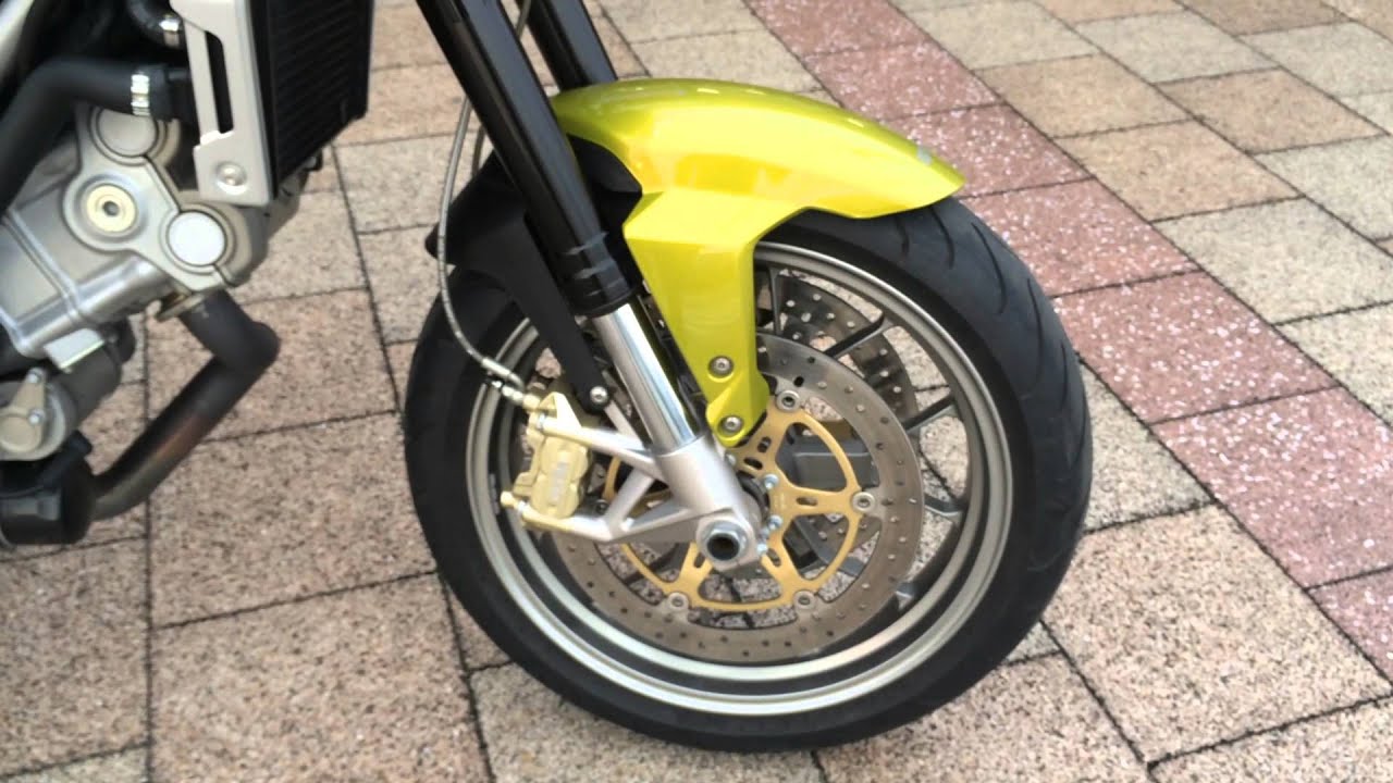 Aprilia Shiver 750 2010 Metallic Yellow - YouTube
