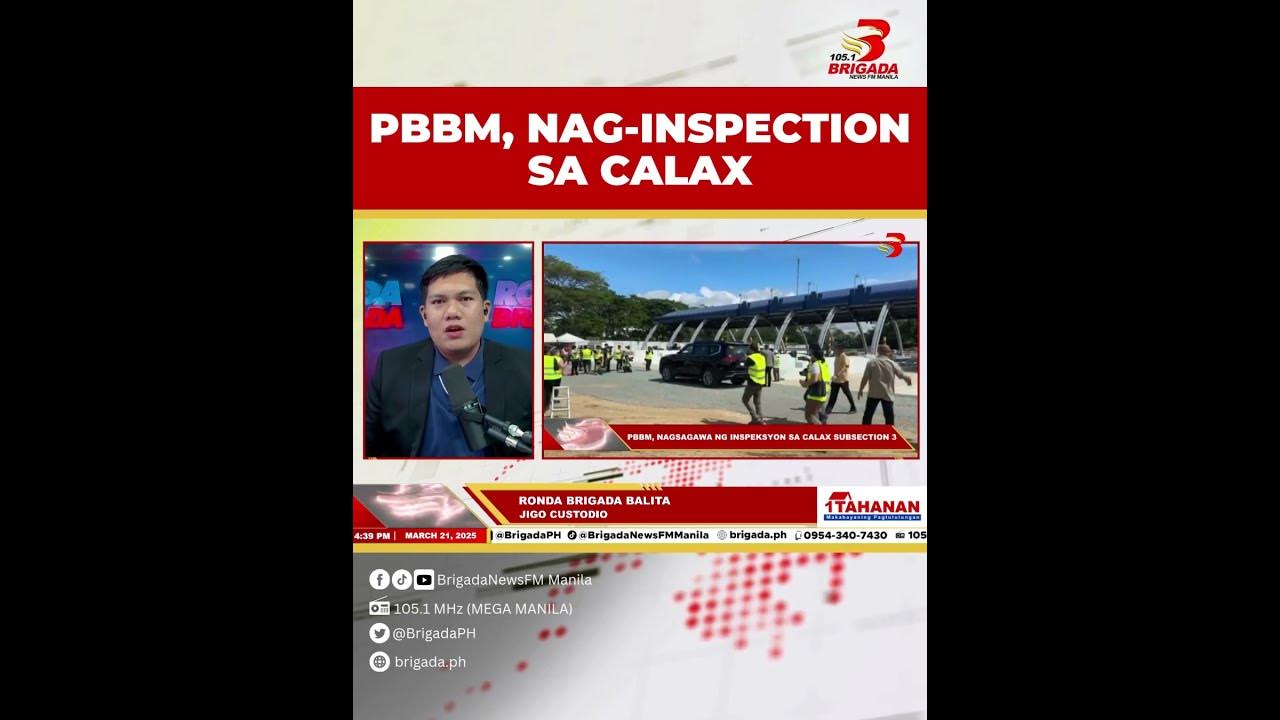 PBBM, nagsagawa ng inspeksyon sa CALAX-subsection 3 - YouTube