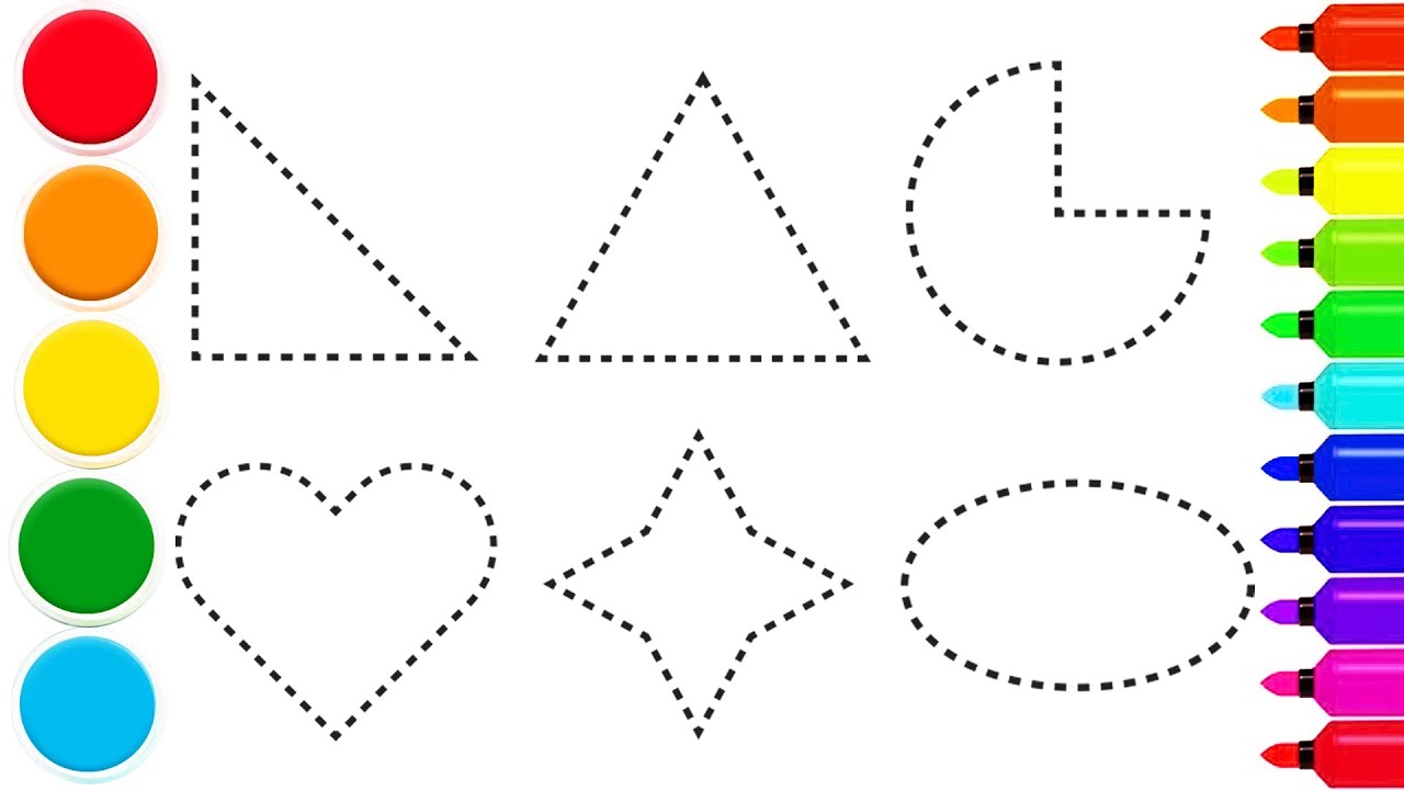 How to draw simple 2d geometric shapes | step by step - YouTube