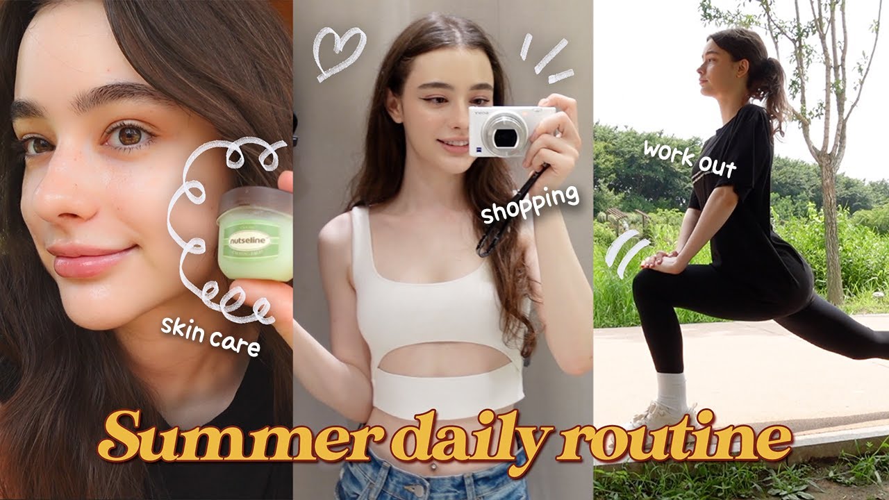 vlog ♡ Summer daily routine☀️ | How to make healthy and moist skin in ...