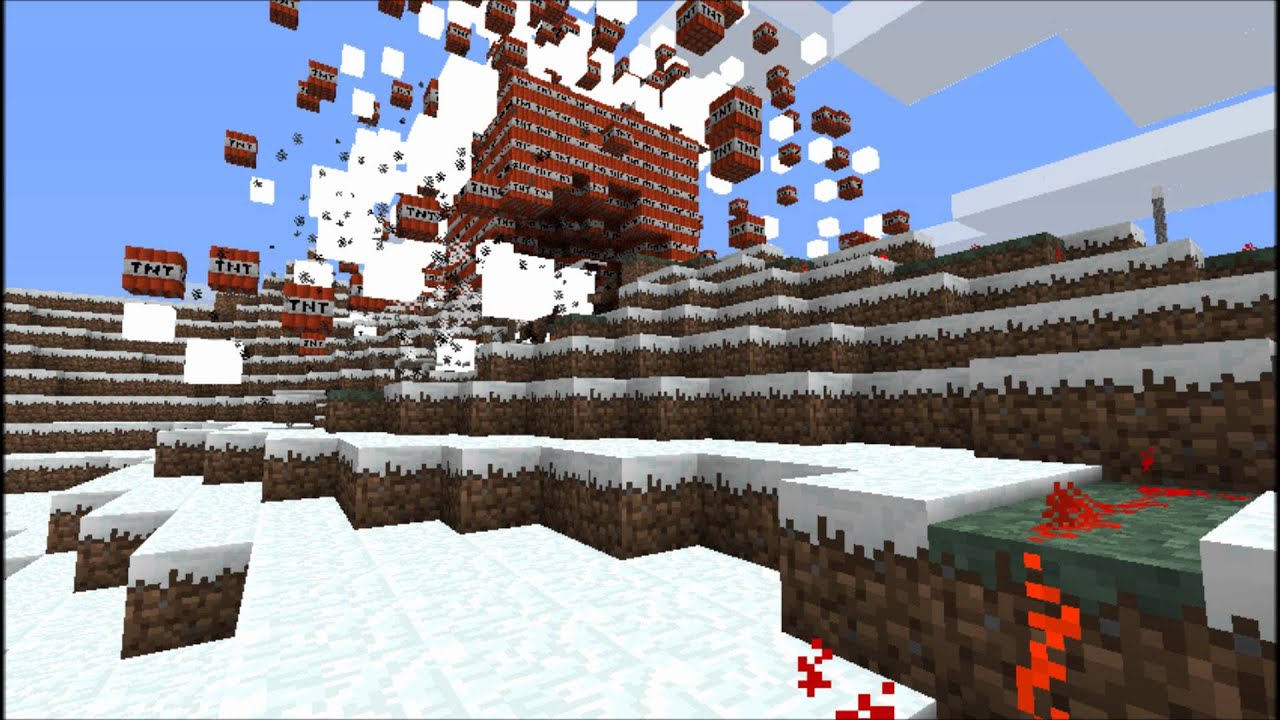 Minecraft TNT cube - 1000 TNT - YouTube