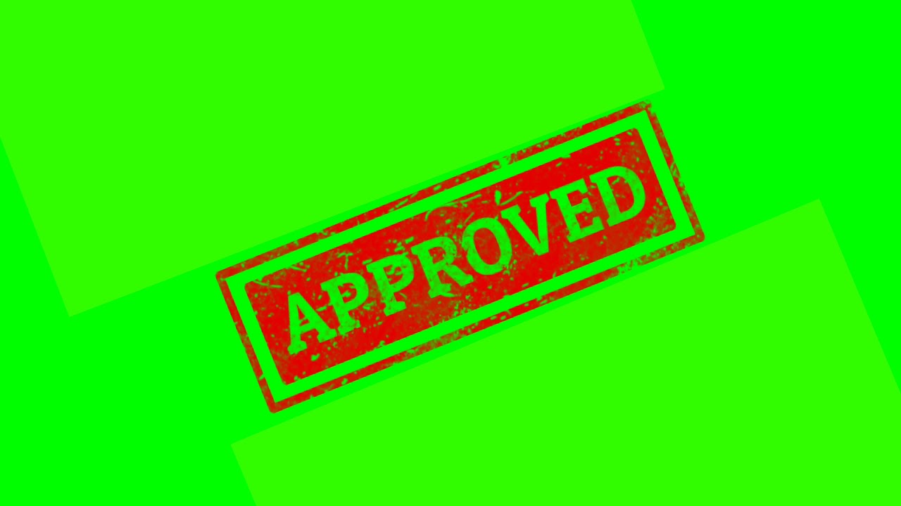 Green screen approved stamp | approved stamp green screen | approved ...