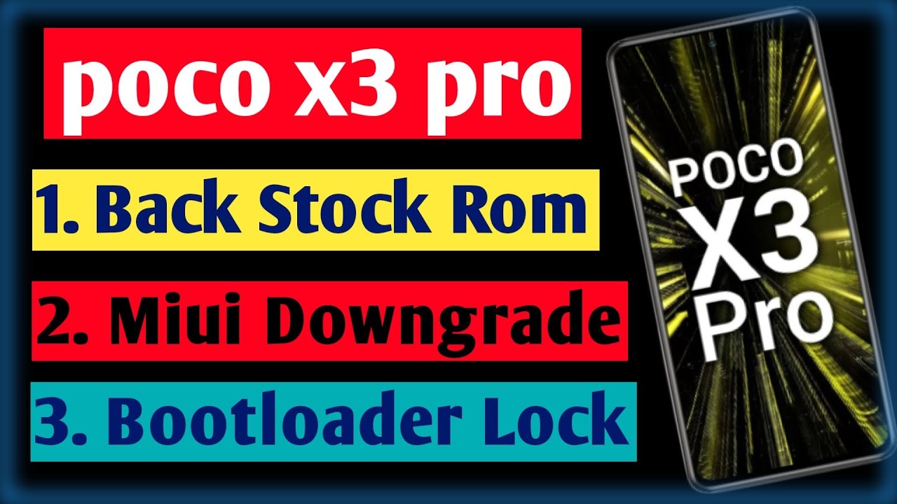 Poco X3 Pro | Install Factory Software | MiFlash | Back to Stock MIUI ...