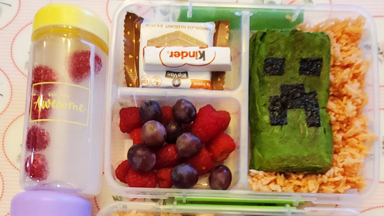 Kids' lunches for 03/29/2023 Creeper Minecraft in Explosive field #asmr ...