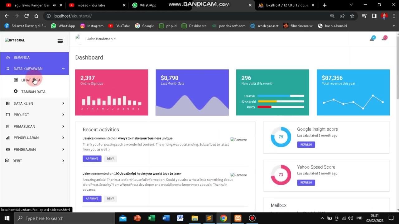 Aplikasi Sistem Informasi Pengelola Keuangan Berbasis Web - YouTube