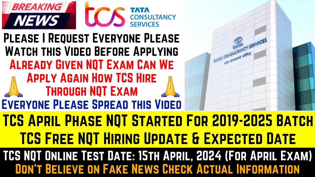 TCS Biggest Scam Hiring | TCS April Phase NQT Started | TCS Free Vs ...