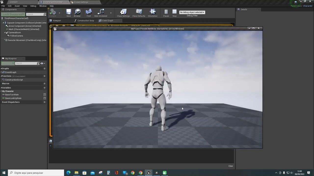 Tutorial Unreal Engine - como fazer o personagem andar e correr usando ...