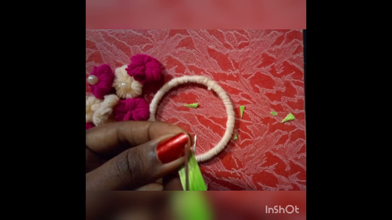 woolen thread art... 🌺 - YouTube