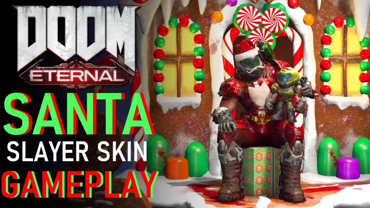 Doom Eternal - Santa Slayer Skin Gameplay - YouTube