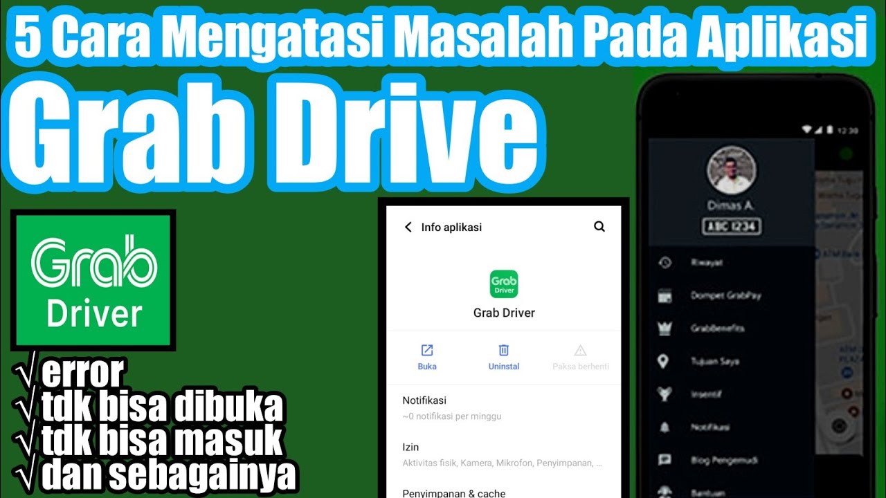 Cara Mengatasi Masalah Pada Aplikasi Grab Drive || Grab Drive Error ...