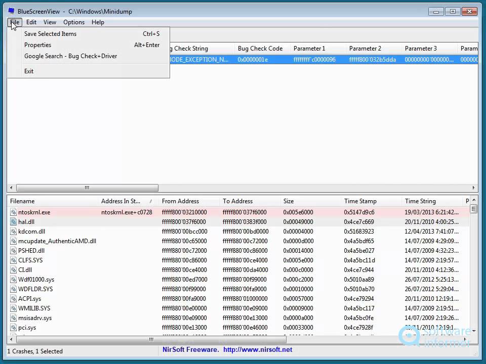BlueScreenView video demo - YouTube