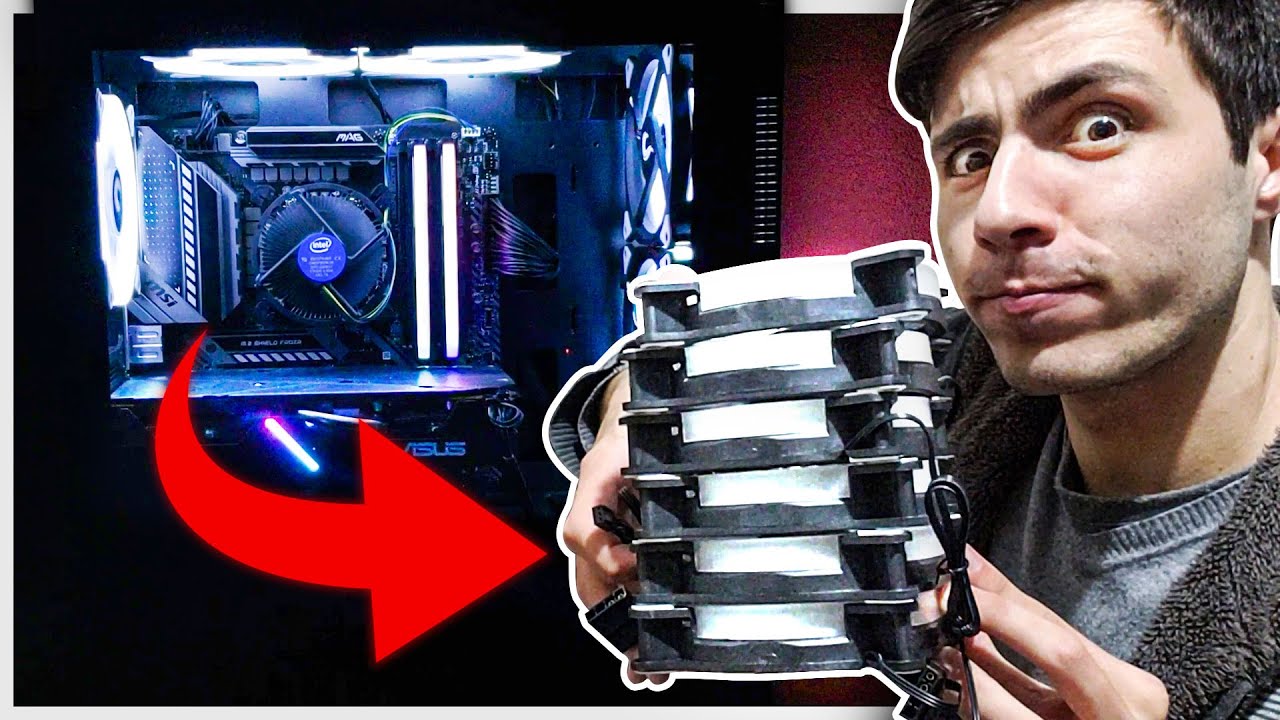 COLOQUEI 6 FANS NO MEU PC GAMER E FICOU MUITO BOM!! - YouTube