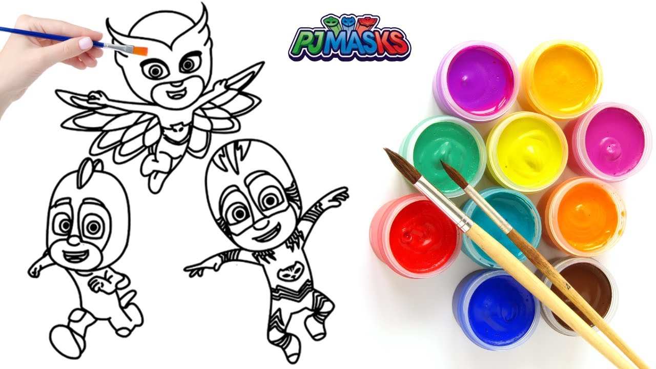 Pj Masks Coloring Pages How To Draw Catboy Gekko And Owlette