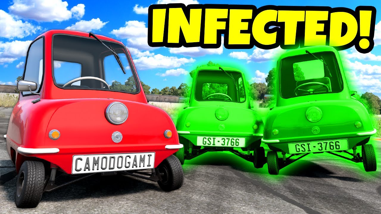 We Played ZOMBIE Infection Hide and Seek with TINY CARS in BeamNG Drive ...