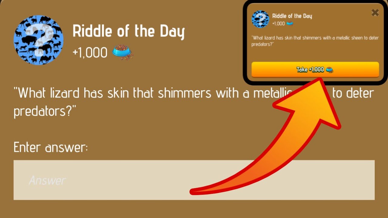 Riddle of the Day"What lizard has skin that shimmers with a metallic ...
