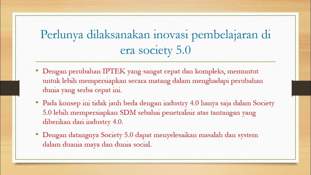 Inovasi Pembelajaran di Era Society 5 Tuminar - YouTube