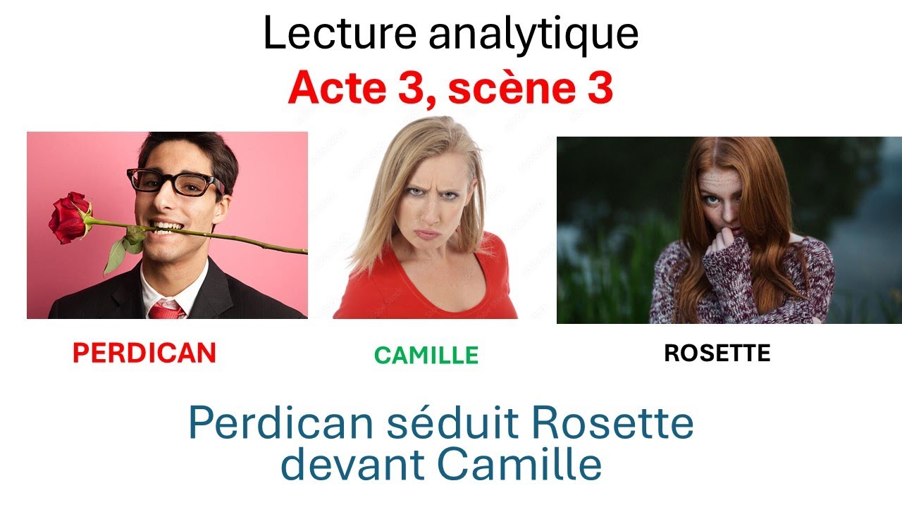 Musset, Acte III, scène 3 - analyse linéaire détaillée : Perdican séduit Rosette devant Camille ...