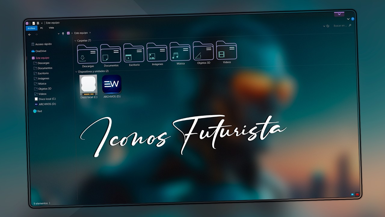 PERSONALIZA ICONOS FUTURISTAS WINDOWS 10 y 11 - YouTube