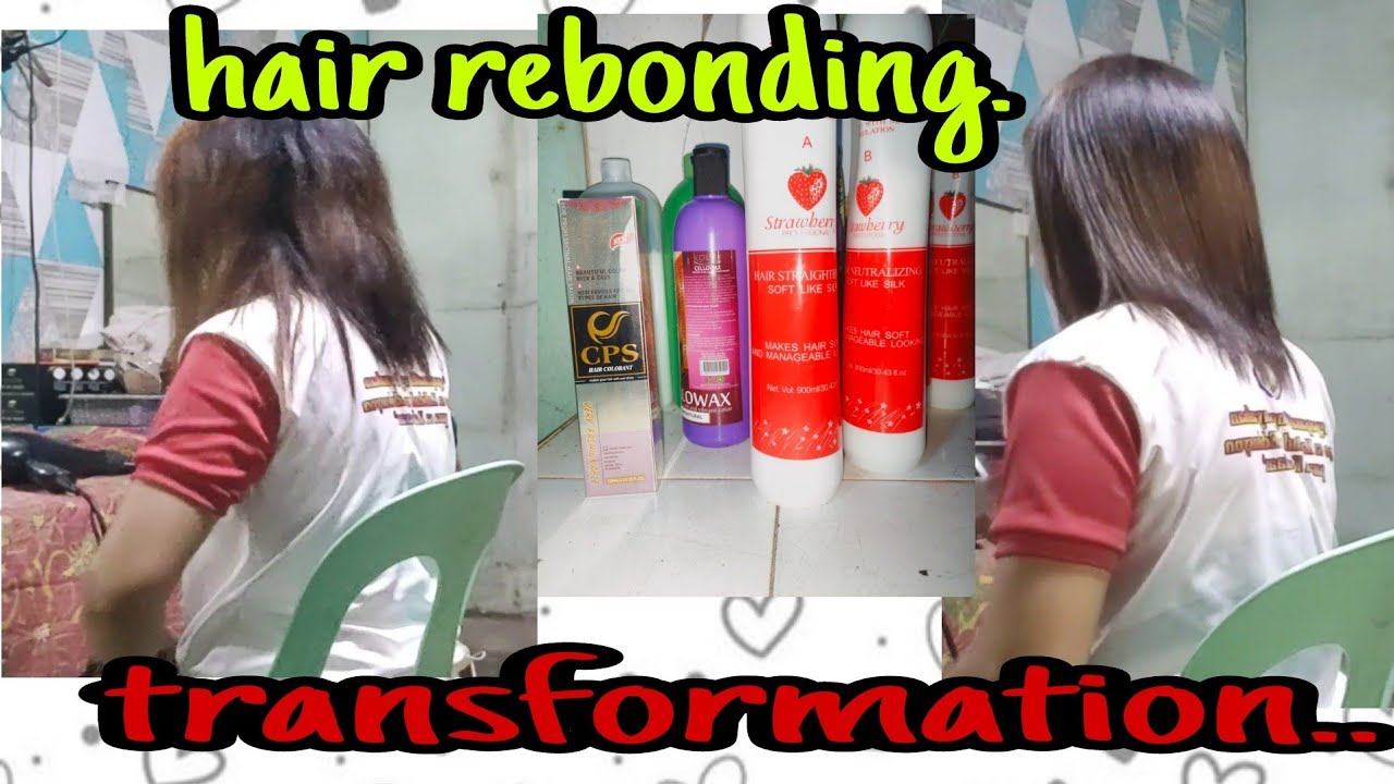 Hair rebonding tutorial/ hair rebond with cellowax - YouTube