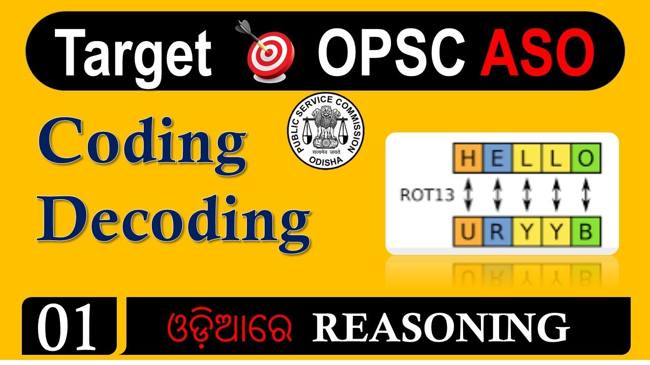 Reasoning Class 01 // Coding-Decoding // Coding-Decoding for OPSC ASO ...