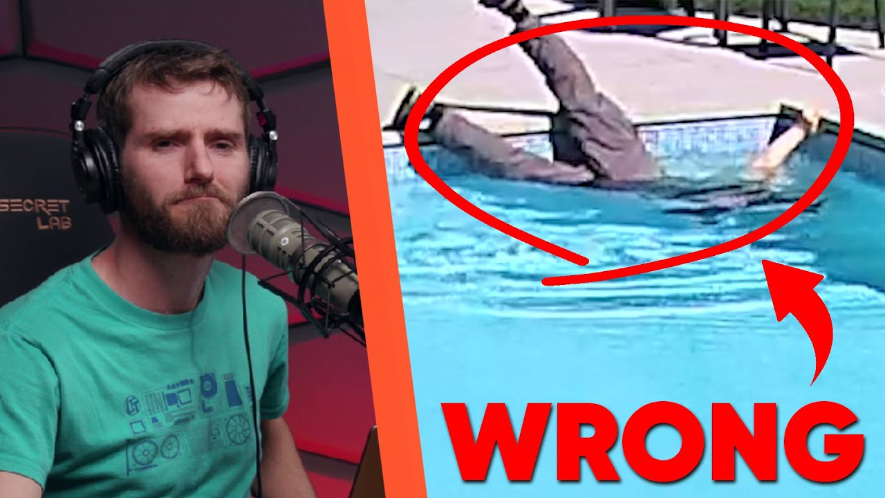 The Correct Way to Fall into a Pool - YouTube