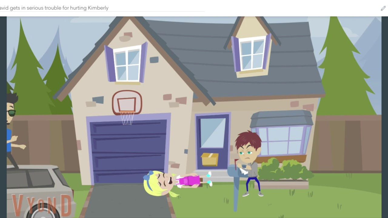 David gets in serious trouble for hurting Kimberly on Vyond - YouTube