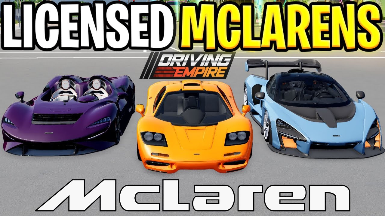 *NEW* 17 LICENSED MCLARENS UPDATE IN Driving Empire! (Exclusive Car ...