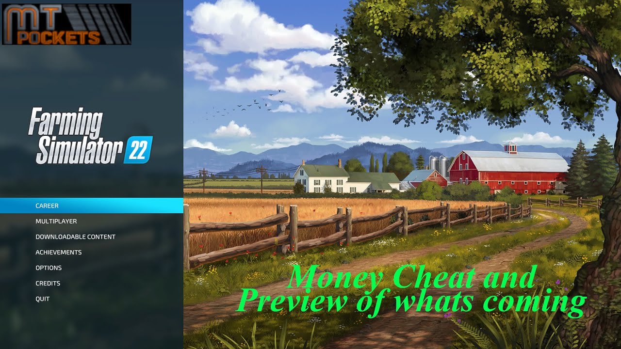 How to cheat in some money in FS22 on PC only - YouTube