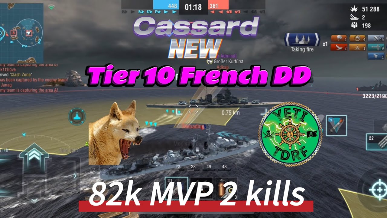 Cassard new French DD Tier 10 - WOWSBlitz - YouTube