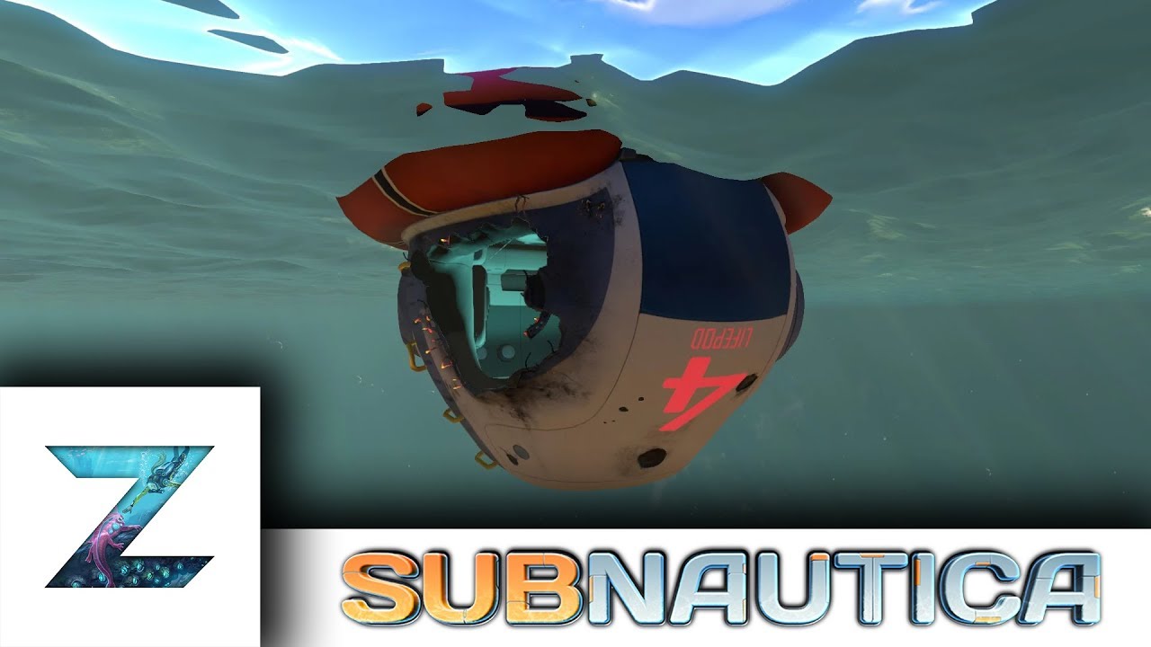 Subnautica - Floating lifepod wreck! - YouTube