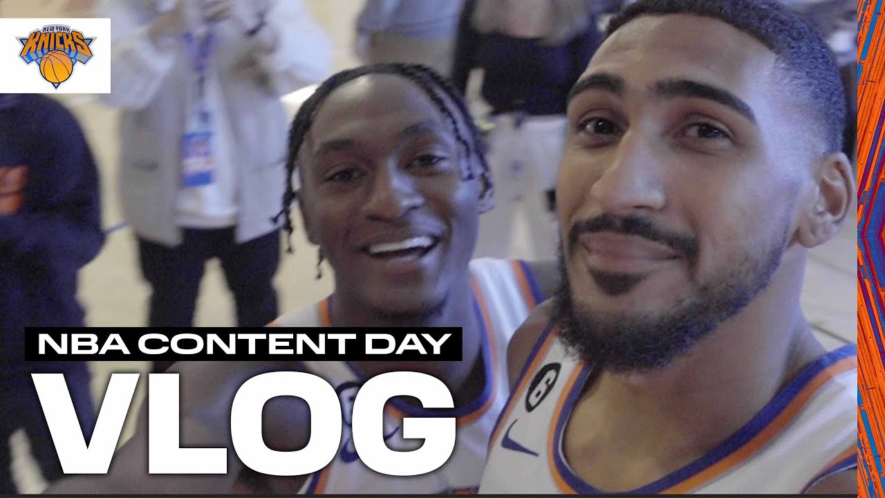 NY KNICKS Take On VLOGGING | NBA Content Day 2022 - YouTube