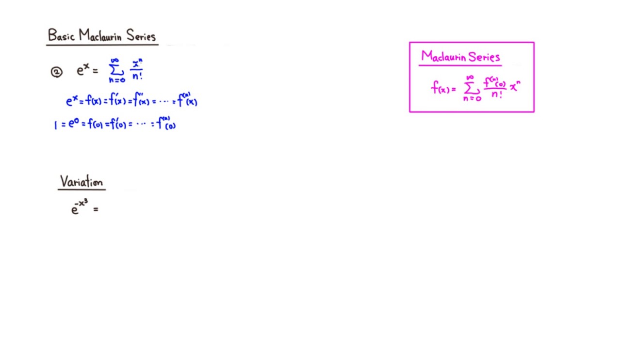Basic Maclaurin Series 2 - YouTube