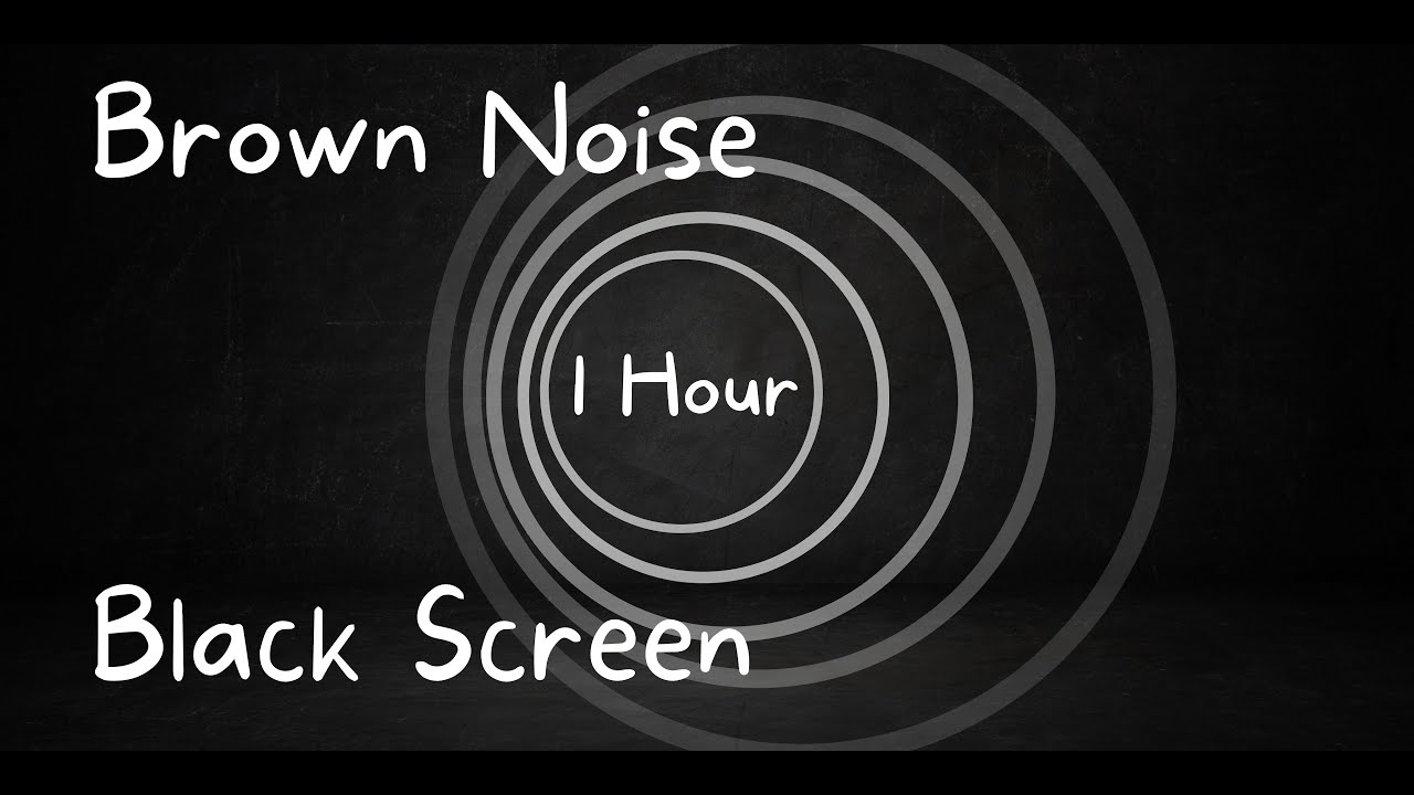 Loud Black Screen Brown Noise for 1 Hour No Ads - YouTube