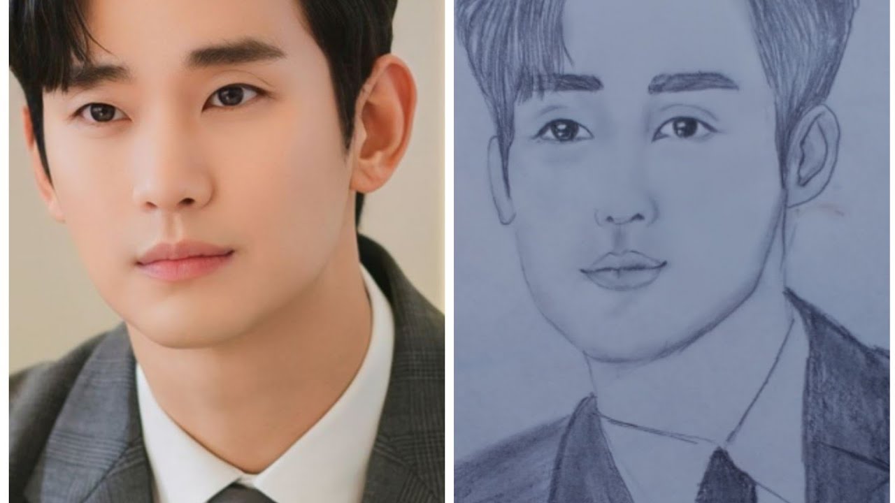 sketch of Korean actor Kim Soo hyun | drawing k actor|#kimsoohyun # ...