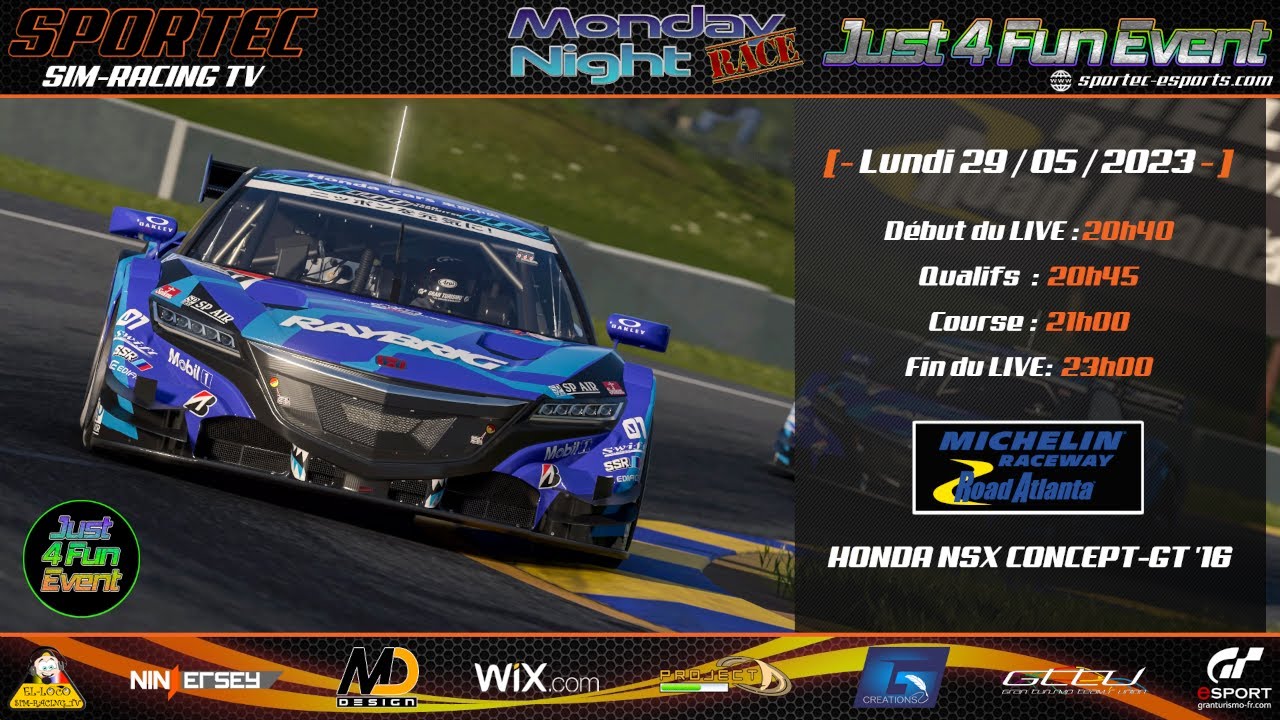 [- SPORTEC Sim-Racing TV -] MONDAY NIGHT RACE by JUST 4 FUN EVENT - YouTube