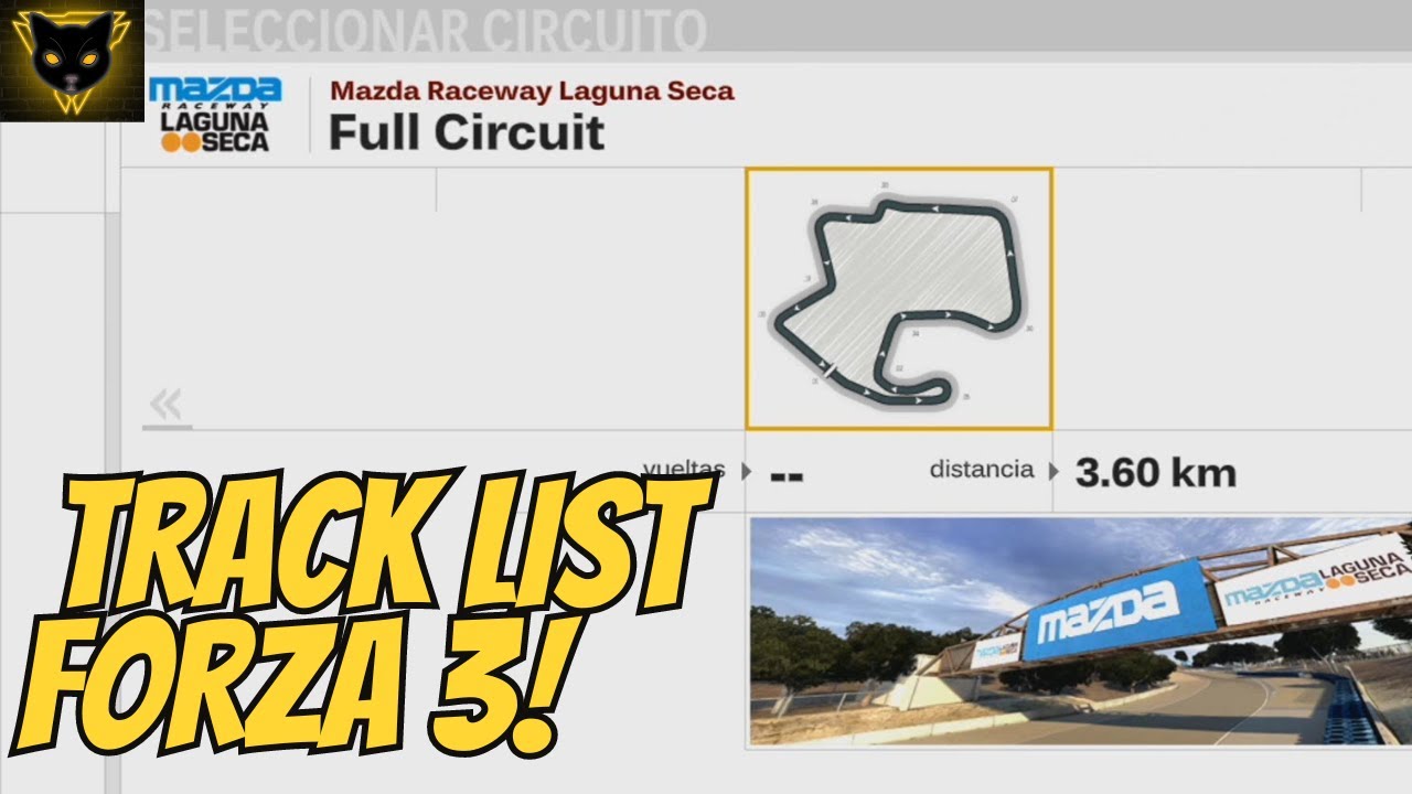TRACK LIST - FORZA MOTORSPORT 3 (Lista de circuitos) - YouTube