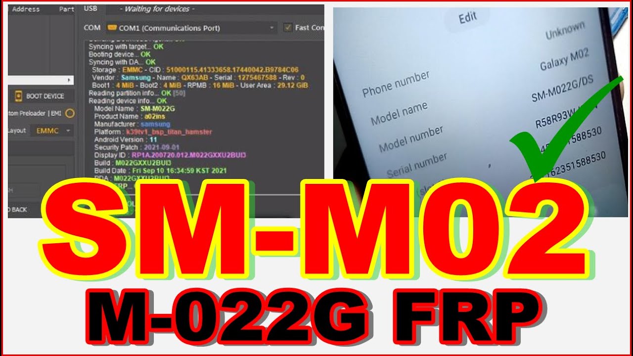 Samsung M022G (M02) frp reset unlock tool | Samsung M02 frp remove 1 ...