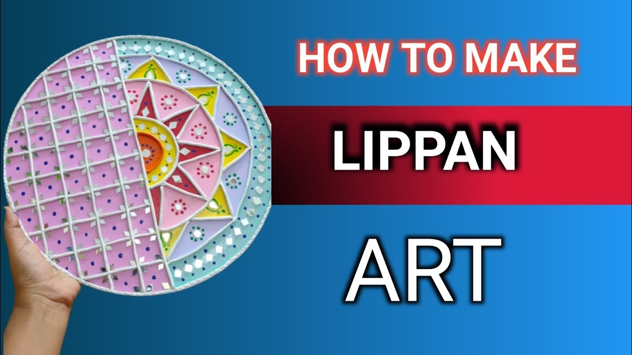 Lippan art painting step by step | how to draw mandala painting | - YouTube