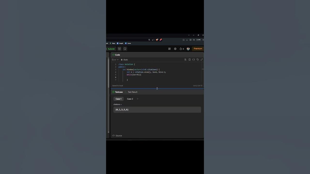 H Index Ii Leetcode Solution Binarysearch Programming Leetcode Coding Leetcodecoding Youtube