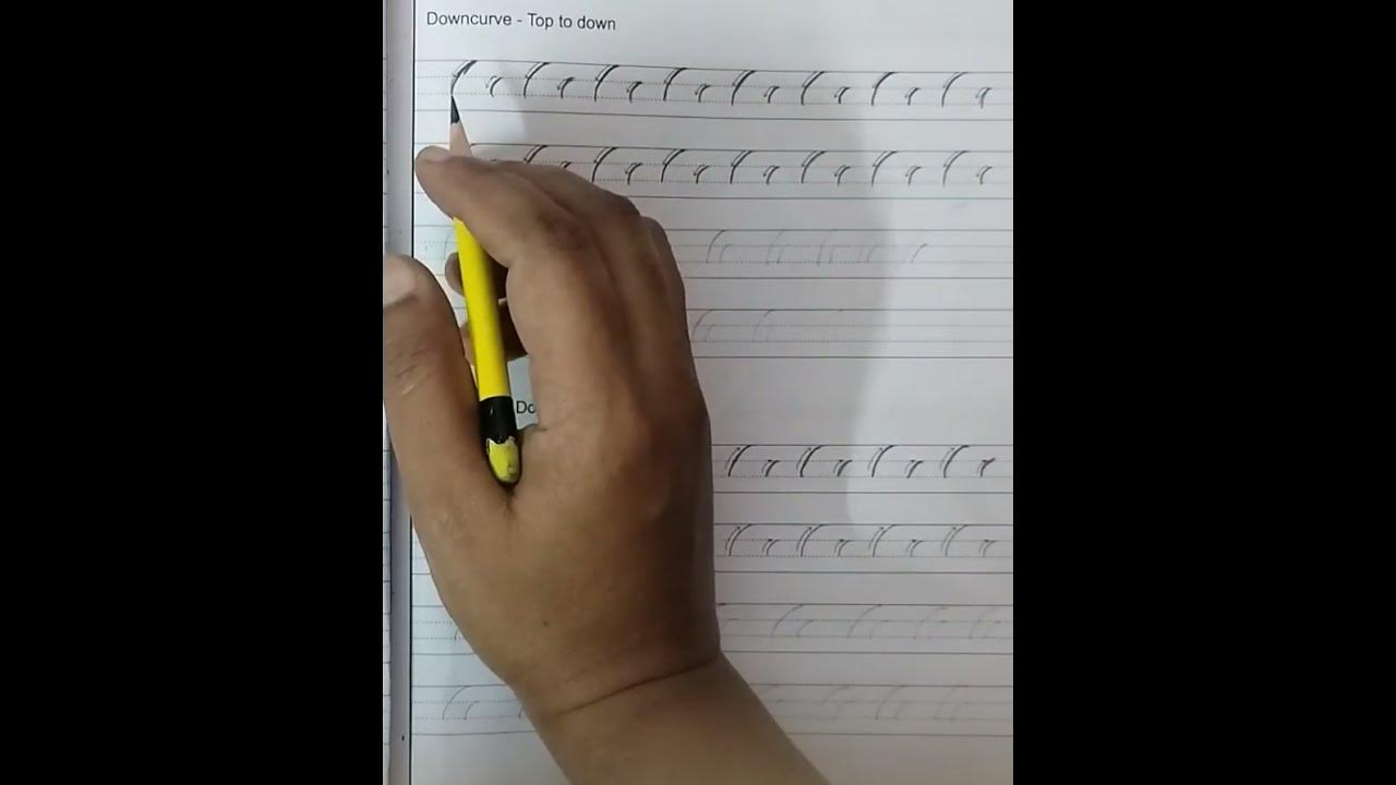 Cursive writing Practice for beginners Lesson-3 / Basic Strokes and ...