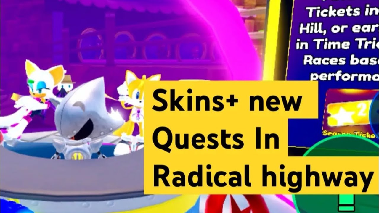 Skins+ Season 2 And New Quest’s in Radical Highaway *Sonic Speed ...