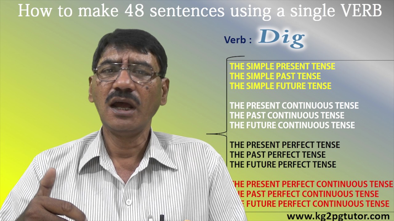 How to Make 48 English Sentences using verbs Do, Dig, Draw, Drink - YouTube