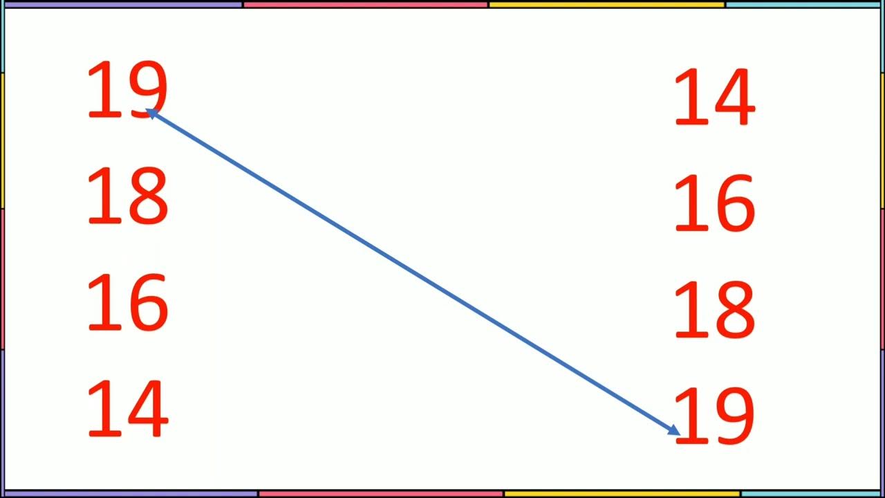 123 matching | 1 to 20 match the same numbers | worksheets for kids ...
