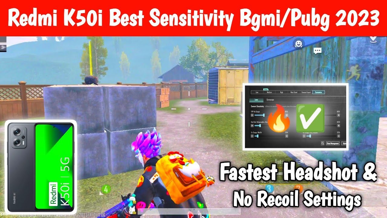 🔥 Redmi K50i Best Sensitivity Bgmi/Pubg 2023 | Fastest Headshot & No ...
