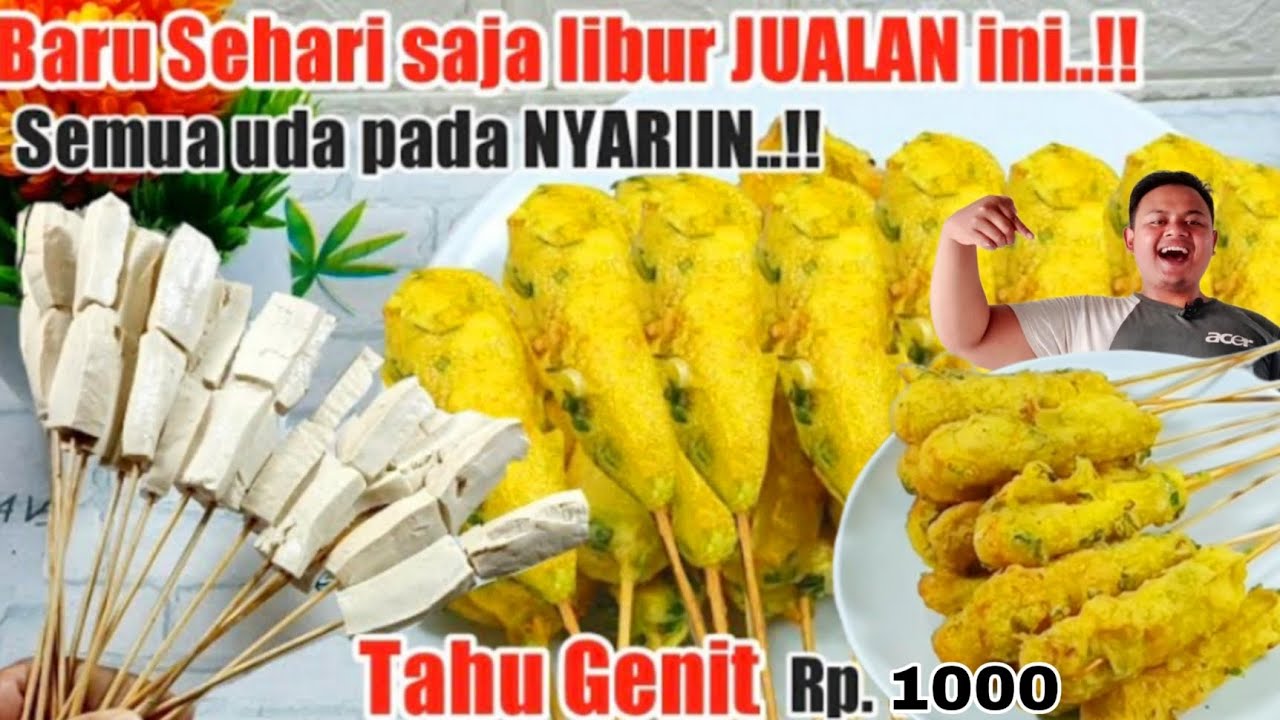 CUMA 2 BAHAN 😍😍😍 IBU-IBU SUKSES JUALAN INI‼️RESEP TAHU GENIT😎 - YouTube